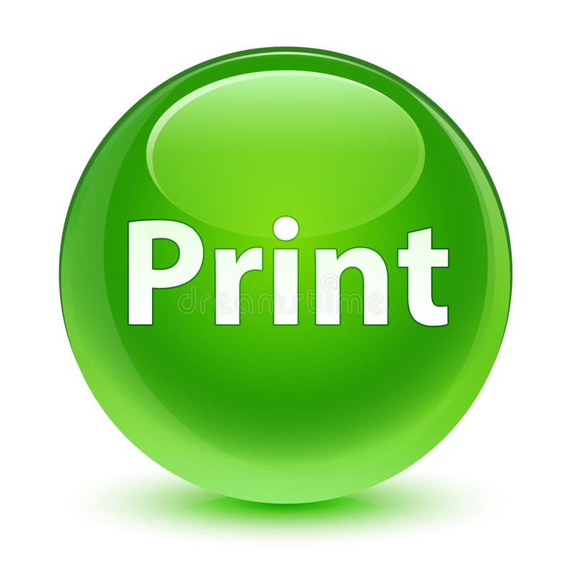 Print Glassy Green Round Button Stock Illustration - Illustration of ...