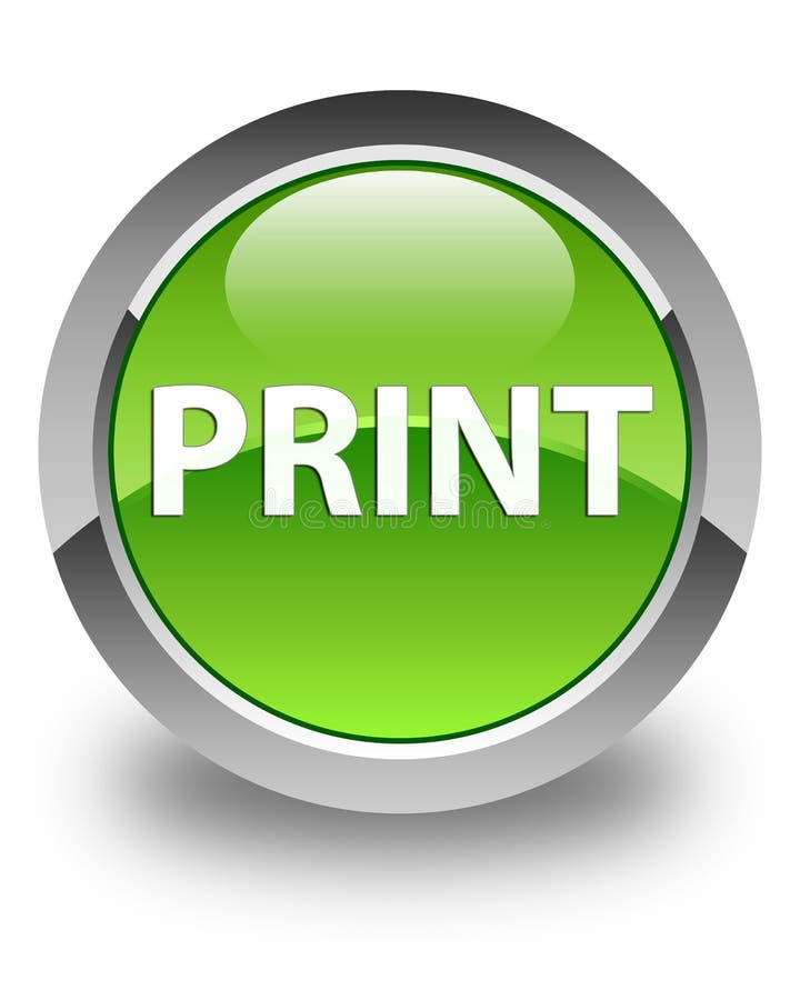 Print Glossy Green Round Button Stock Illustration - Illustration of ...