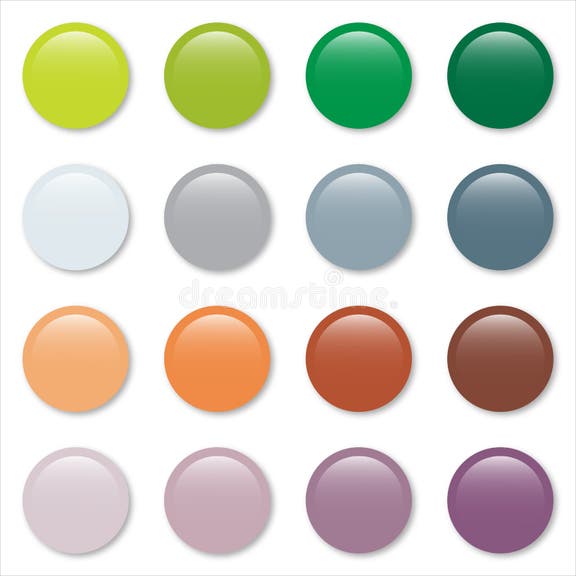 Print Gradient Pastel Web Buttons Set Stock Vector - Illustration of ...
