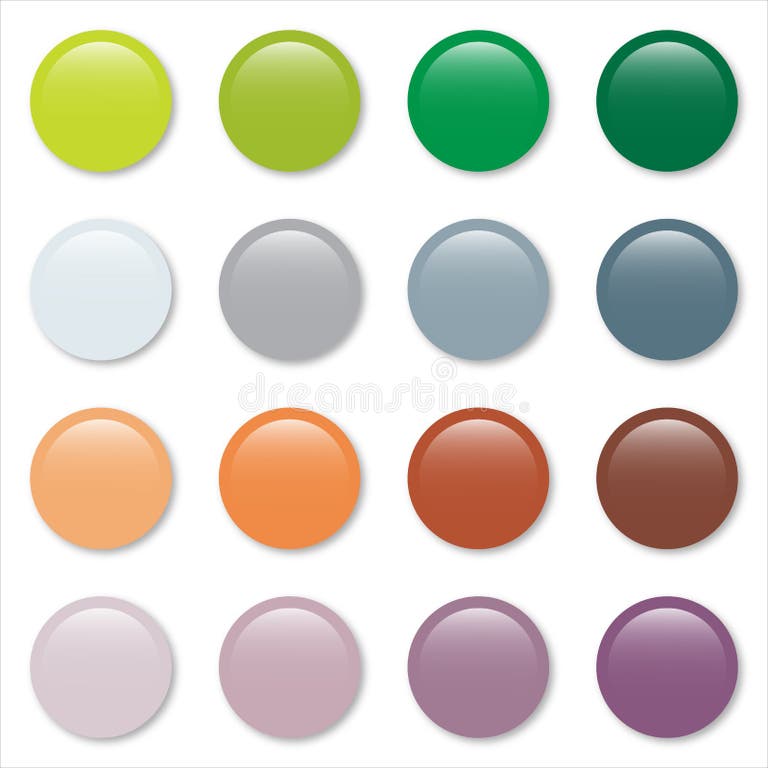 Print Gradient Pastel Web Buttons Set Stock Vector - Illustration of ...