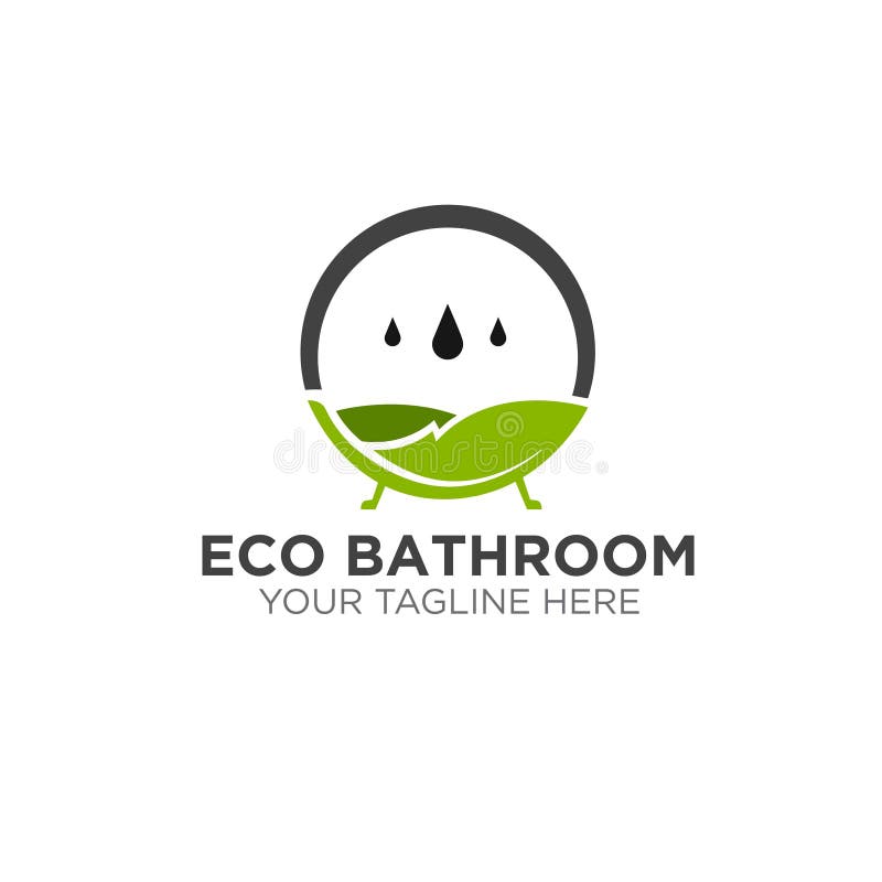 Green Eco Natural Bathroom Logo Designs Modern Stock Vector ...