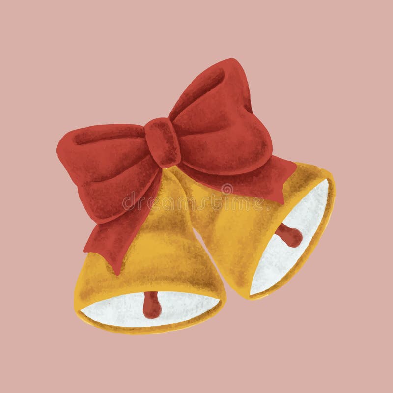 Hand Drawn Christmas Bells Illustration Stock Vector - Illustration of ...