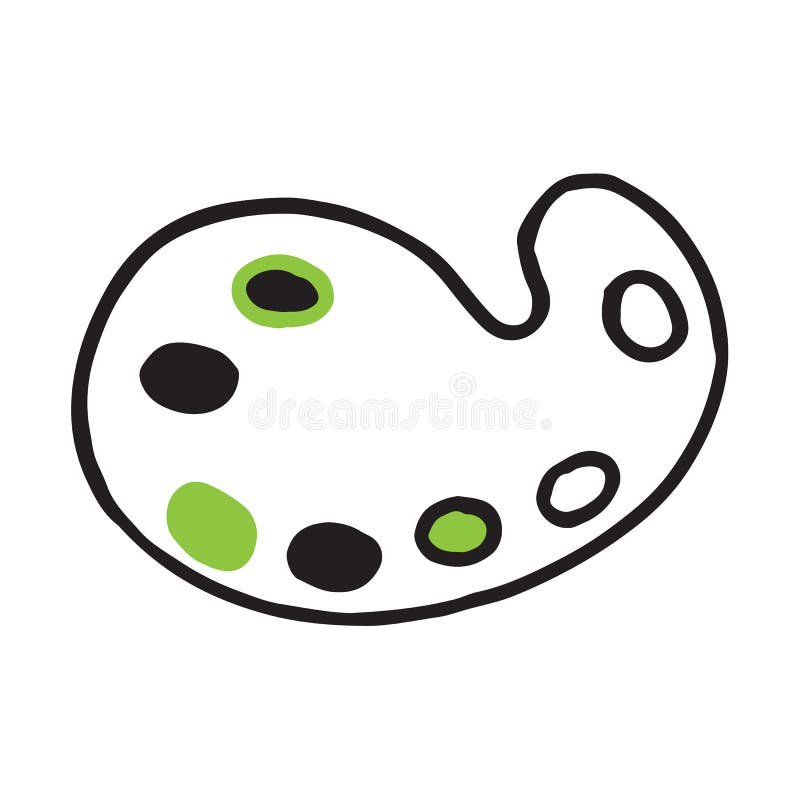 Hand Drawn Doodle Color Palette Stock Vector - Illustration of ...