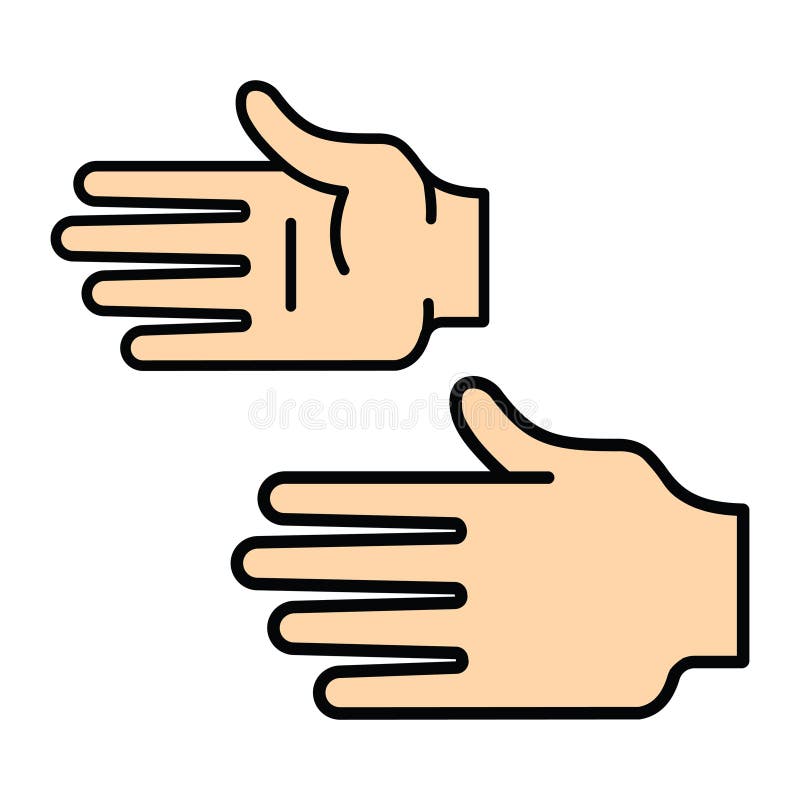 Hands showing distance stock illustration. Illustration of virtual ...