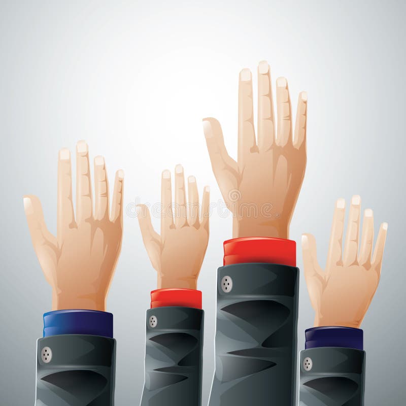 Voting Hands. Vector Illustration Decorative Design Stock Vector ...