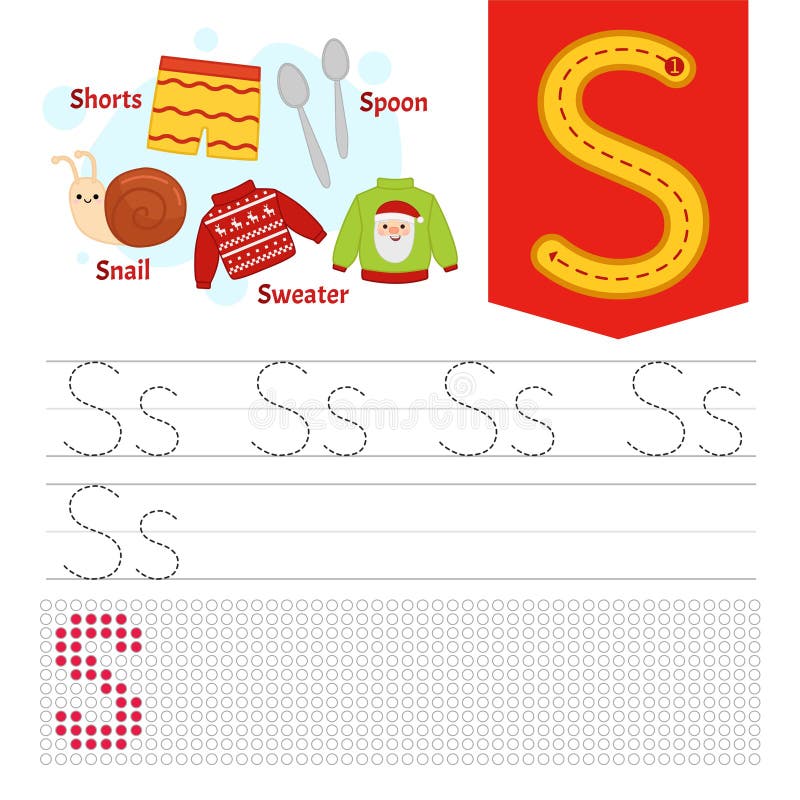 Kids learning material. stock vector. Illustration of handwriting ...