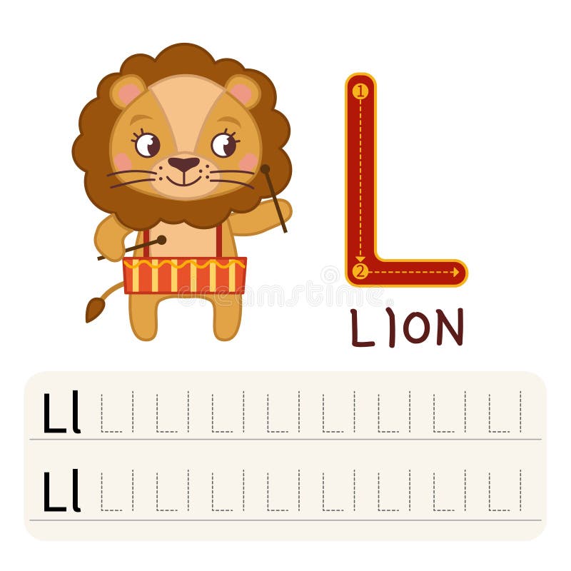 Lion Handwriting Practice Stock Illustrations – 113 Lion Handwriting ...