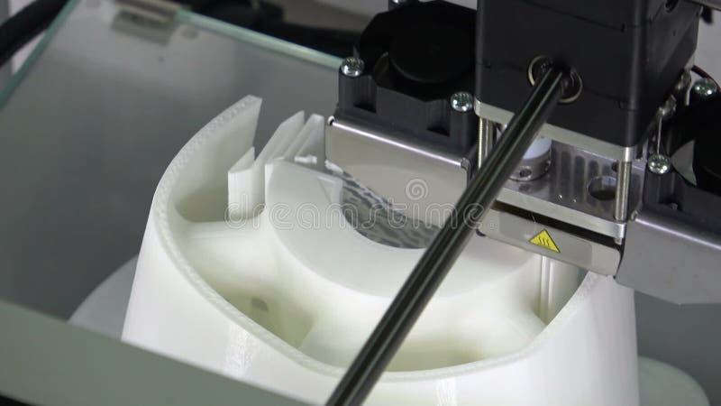 3D Printer in the Production of Plastic Elements Stock Footage - Video ...