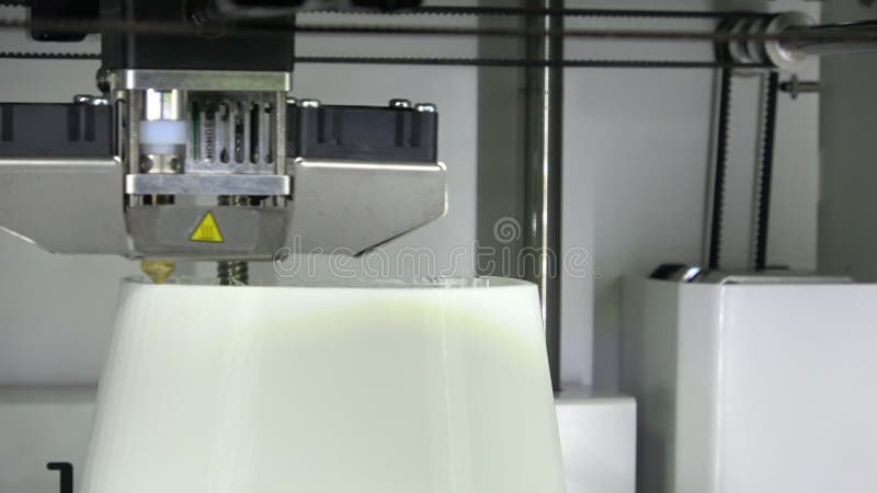 3D Printer in the Production of Plastic Elements Stock Footage - Video ...