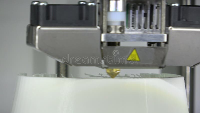 3D Printer in the Production of Plastic Elements Stock Footage - Video ...