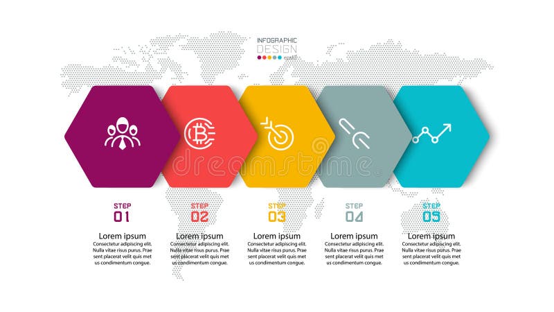 Hexagonal Design by a Vector is Used for Easy Presentation of Work ...