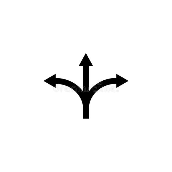 Icon with Branching Arrow on White Background. Stock Vector ...