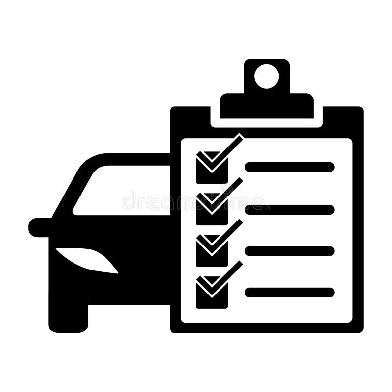 Car Service List Vector Icon. Vehicle Maintenance for Report Design ...
