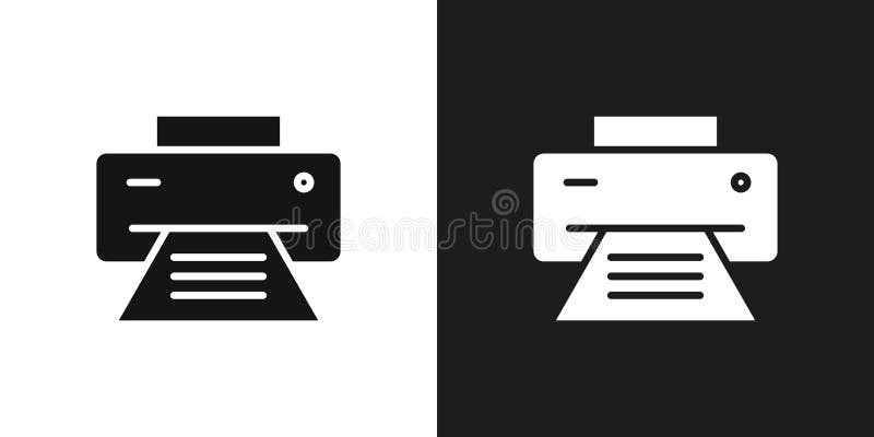 Print icon logo set vector stock vector. Illustration of machine ...