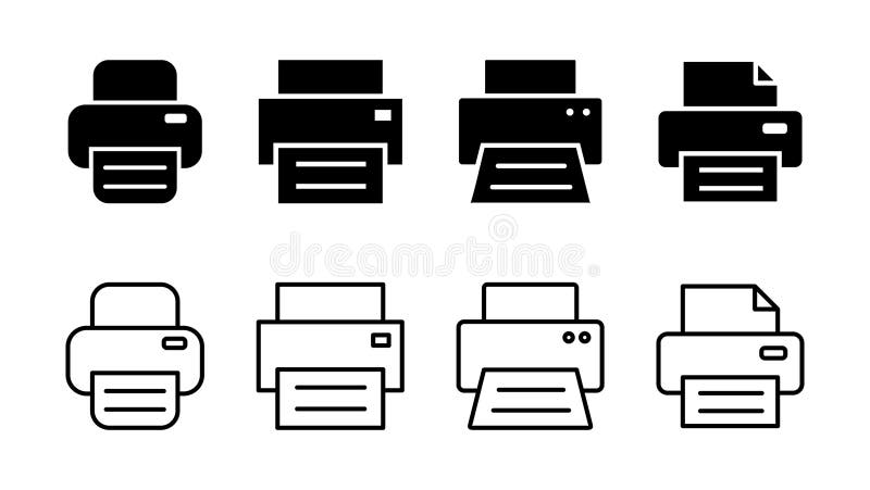 Print Icon . Printer Icon Vector Stock Vector - Illustration of printer ...