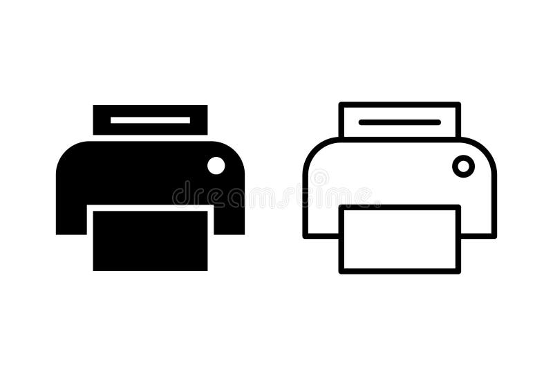 Print Icon . Printer Icon Vector Stock Vector - Illustration of shape ...