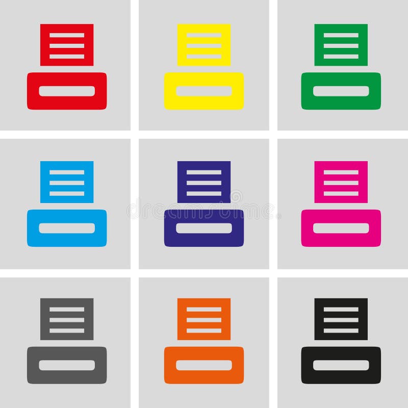 Print Icon Stock Vector Illustration Flat Design Stock Vector ...