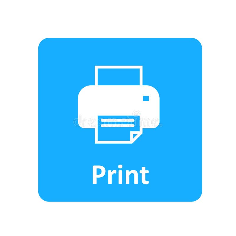 Print Icon for Web and Mobile Stock Illustration - Illustration of ...