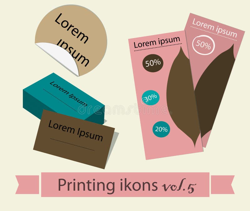 Print icons set5. stock vector. Illustration of advertising - 67421215