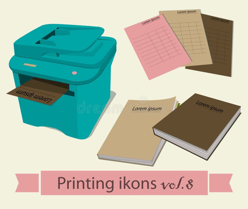 Print icons set8. stock vector. Illustration of press - 67422168