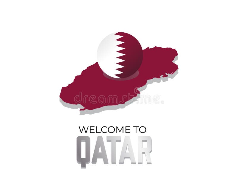 Welcome to Qatar stock vector. Illustration of logo - 235815895