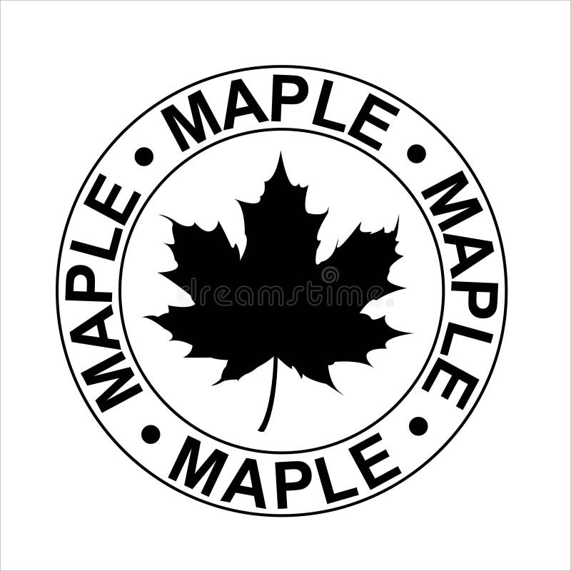 Print with the Image of a Maple Leaf. Design Element Stock Vector ...