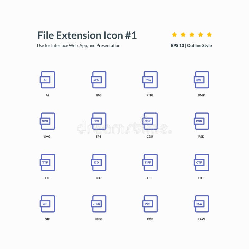 Image Vector Extension File Format Icon Set Interface App Part 1 ...
