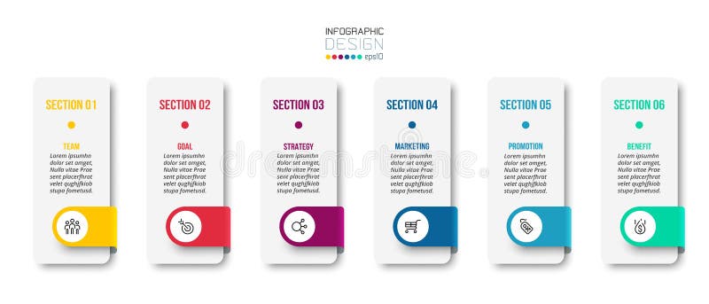 Infographic Business Template with Step or Option Design Stock Vector ...