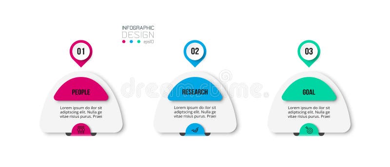 Infographic Business Template with Step or Option Design Stock Vector ...