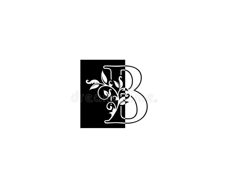 Elegant B Luxury Logo Icon, Vintage Silver B Letter Logo Design Stock ...