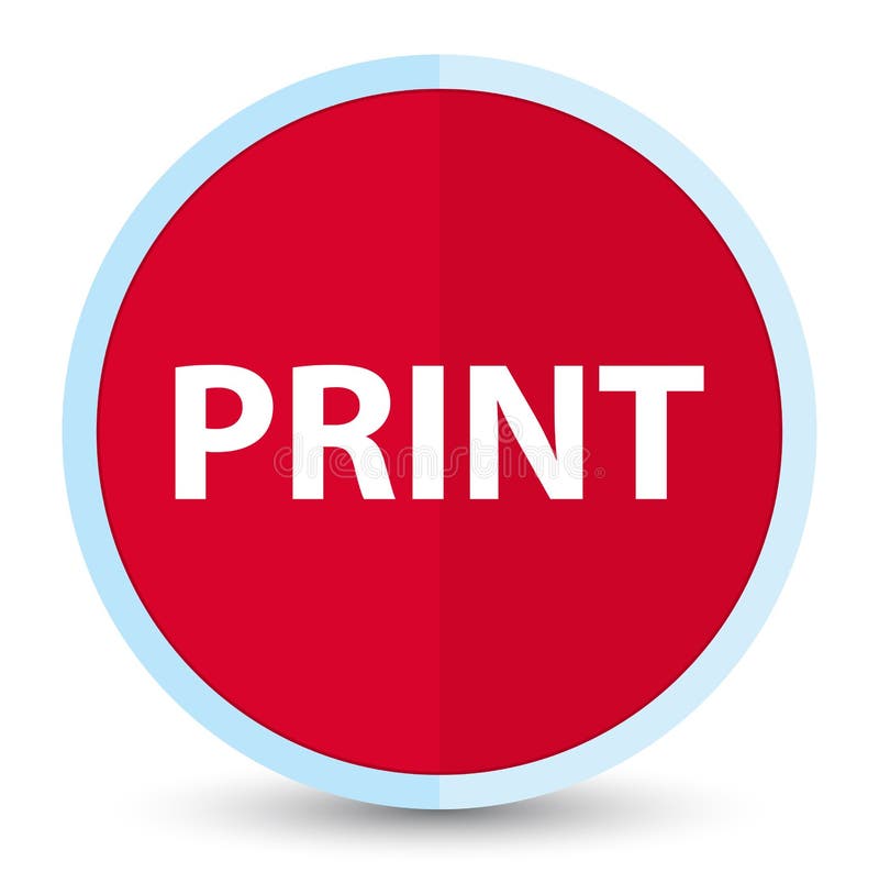 Print Flat Prime Red Round Button Stock Vector - Illustration of prime ...