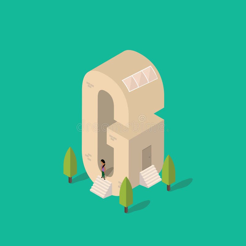 Isometric Alphabet Set. Vector Illustration Decorative Design Stock ...