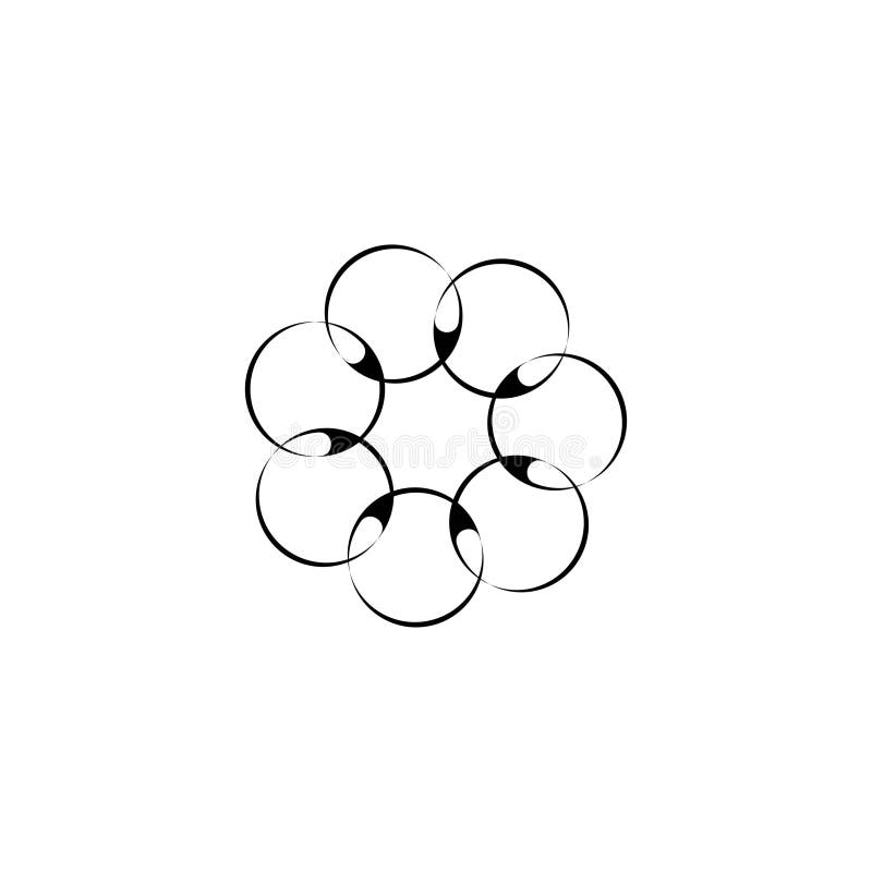 Joined Circle Vector Logo Template Design Stock Vector - Illustration ...