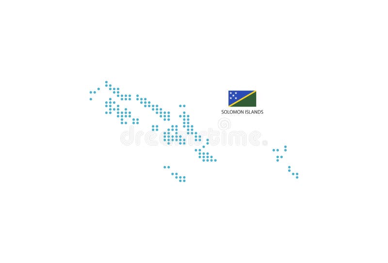 Solomon Islands Map Design Blue Circle, White Background with Solomon ...