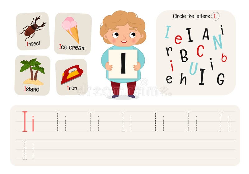 Kids learning material. stock vector. Illustration of poster - 188975665