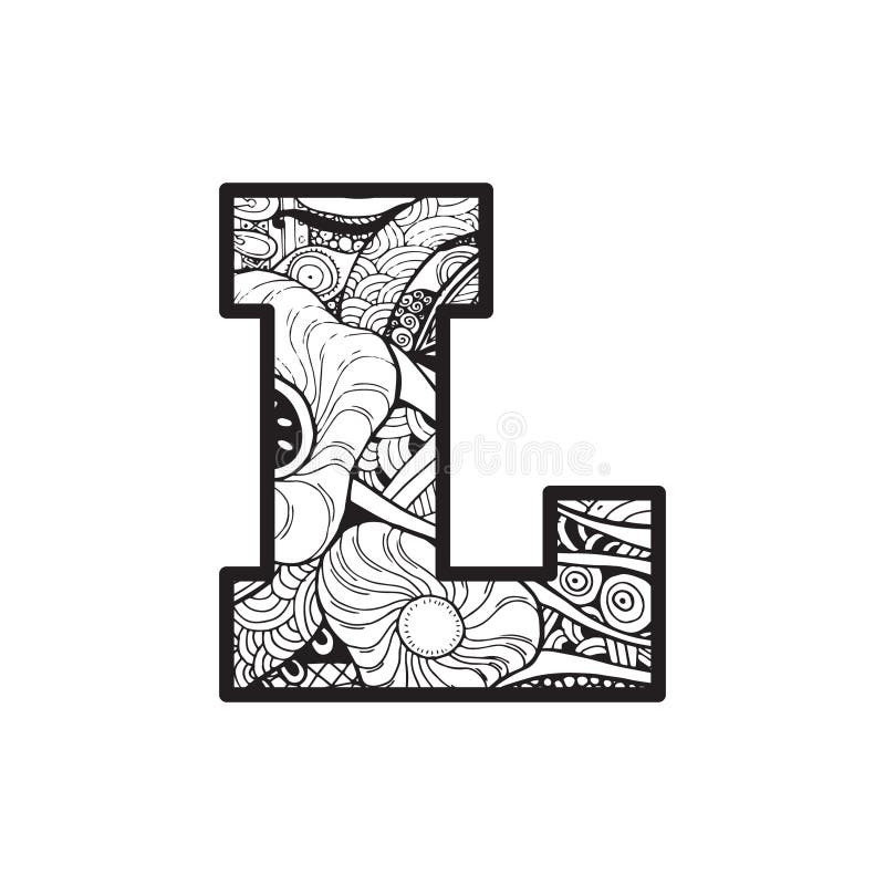 Print stock vector. Illustration of alphabets, floral - 186834450