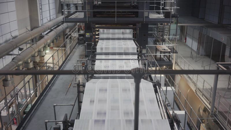 Print line with newspaper stock video. Video of paper - 200074511