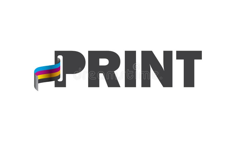 Print Logo Design Vector stock vector. Illustration of paper - 109126915