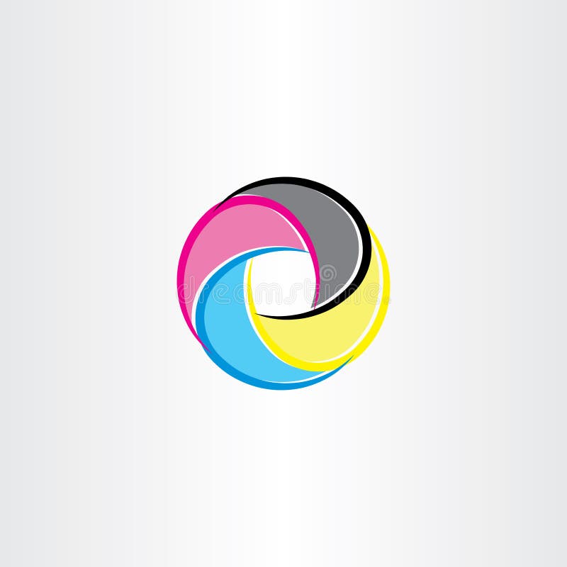 Print Logo Symbol Icon Cmyk Color Vector Stock Vector - Illustration of ...