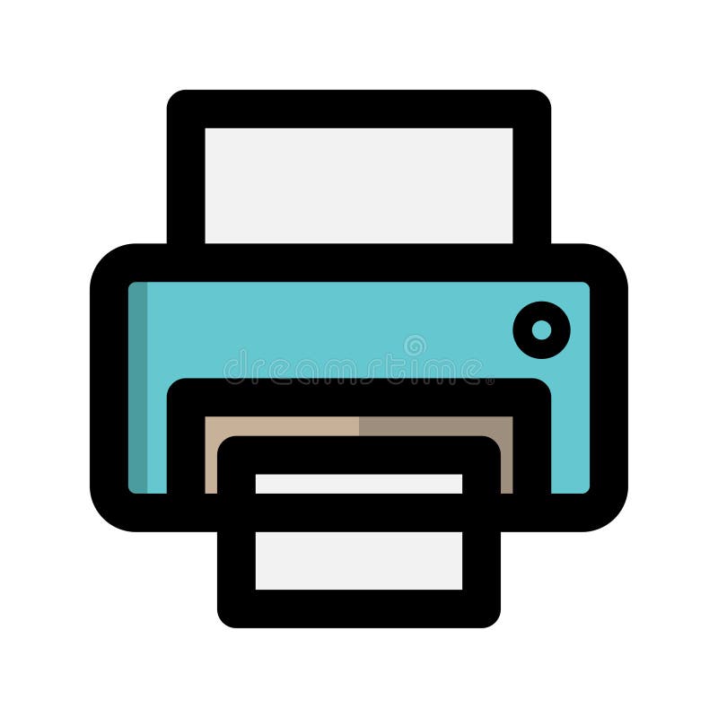 Print Machine Flat Icon. Devices for Offices, Students and Workers ...