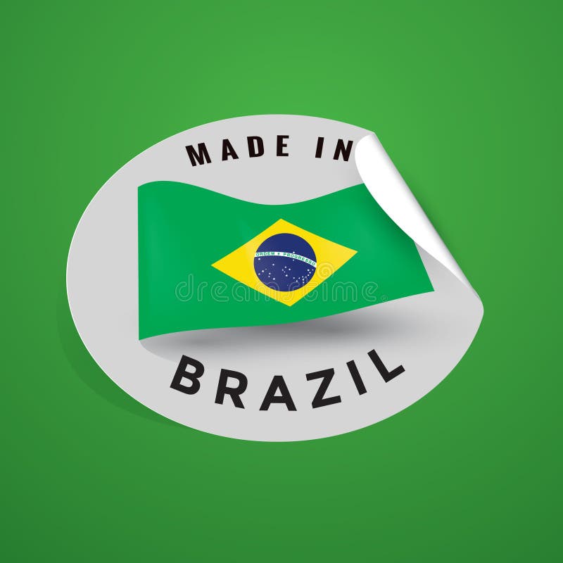 Brazil. Sticker. Modern Calligraphy Hand Lettering for Serigraphy Print ...