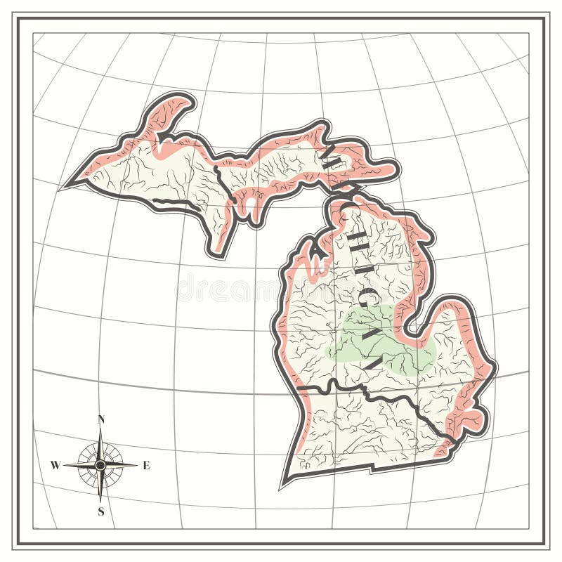 Print stock vector. Illustration of line, states, simple - 186830461