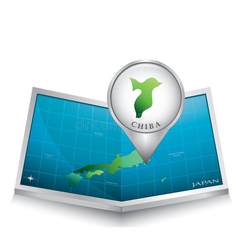 Chiba Map. Vector Illustration Decorative Design Stock Vector ...