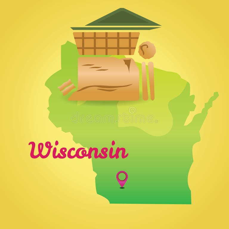 Print stock illustration. Illustration of wisconsin - 186844857
