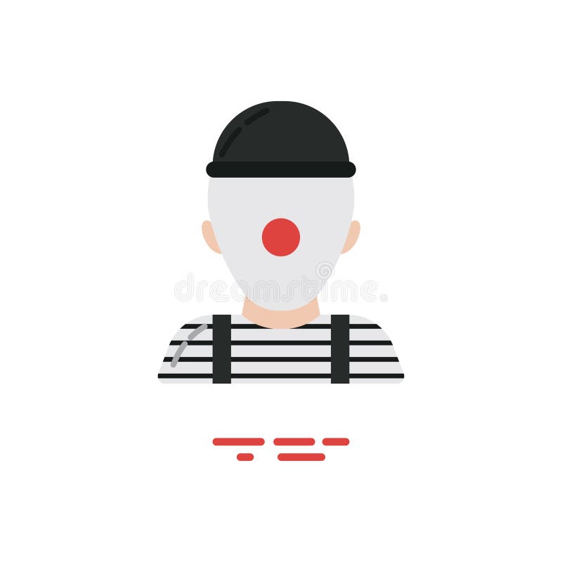 Set of Avatars with Mime Faces Stock Vector - Illustration of performer ...