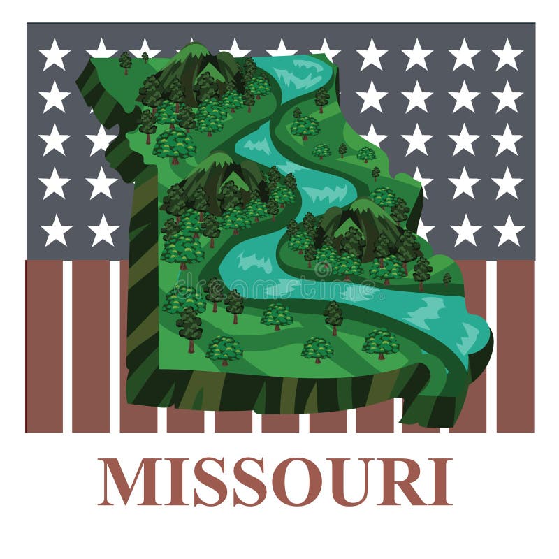 Missouri State Maps Stock Illustrations – 360 Missouri State Maps Stock ...