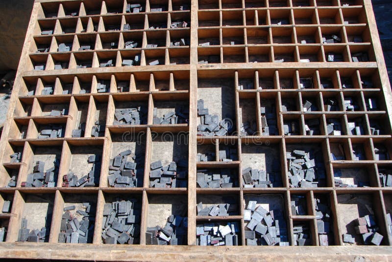 Print with Mobile Typographical Characters Stock Photo - Image of flat ...