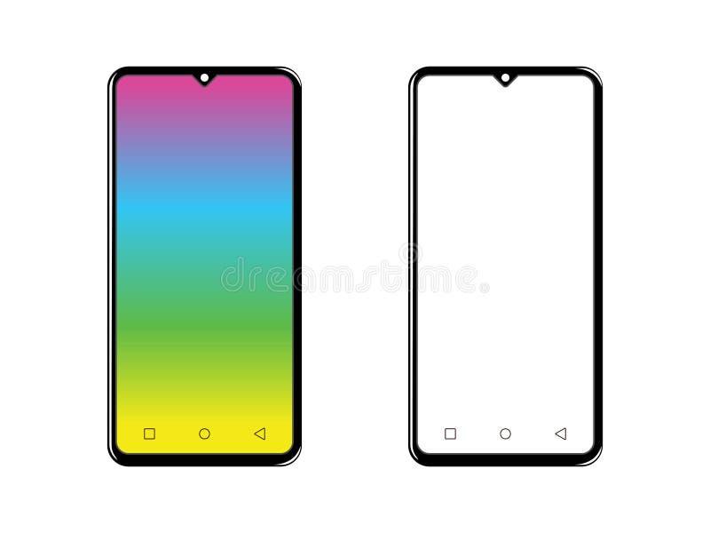 Smart Phone Icon Vector Isolated on White Stock Vector - Illustration ...