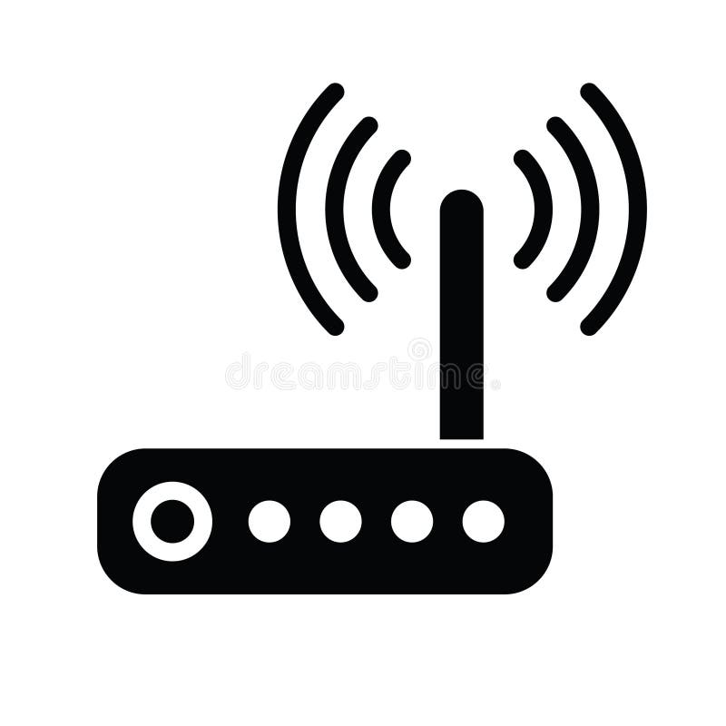 Modem or router icon stock illustration. Illustration of keyboard ...