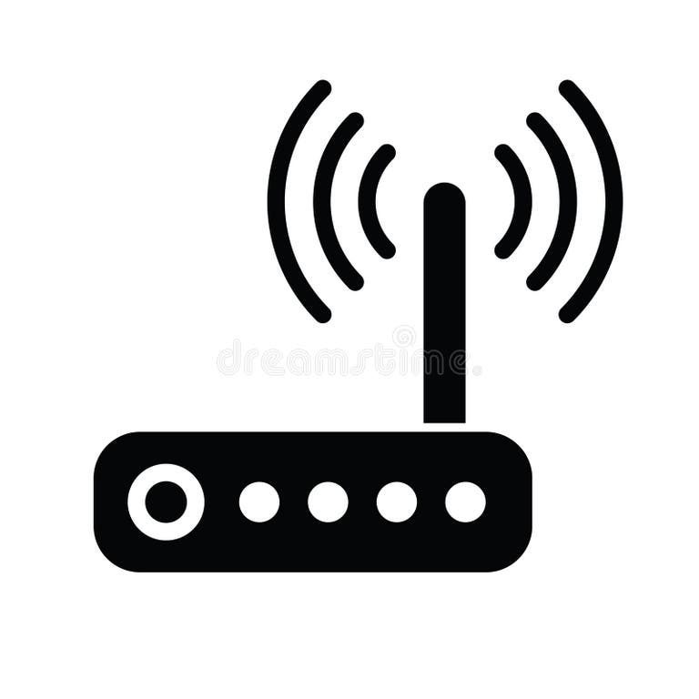 Modem or router icon stock illustration. Illustration of keyboard ...